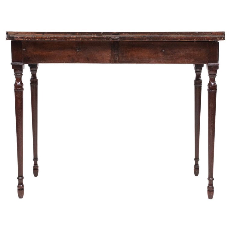 Antique 19th Century Mahogany Royal Crown Stamped Card Table For Sale ...
