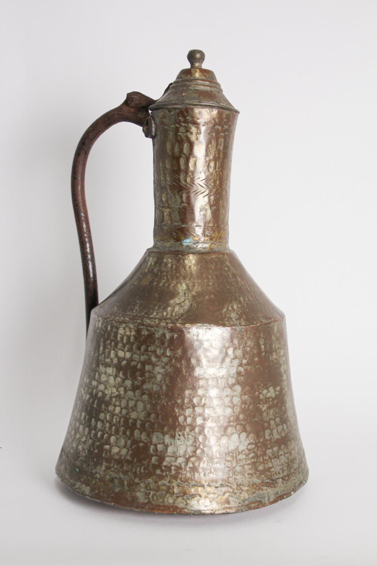 Antique 19th Century Middle Eastern Tinned Copper Ewer For Sale at ...