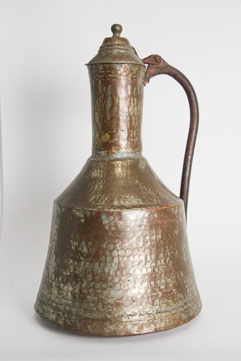 Antique 19th Century Middle Eastern Tinned Copper Ewer For Sale at ...