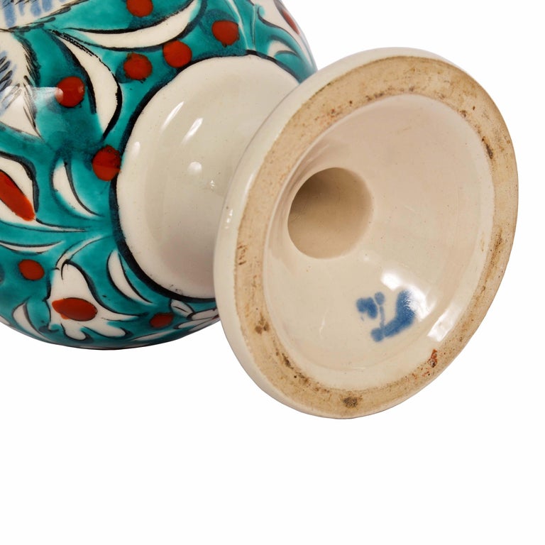 Antique 19th Century Ottoman Islamic Kutahya Pottery Rosewater Dropper ...