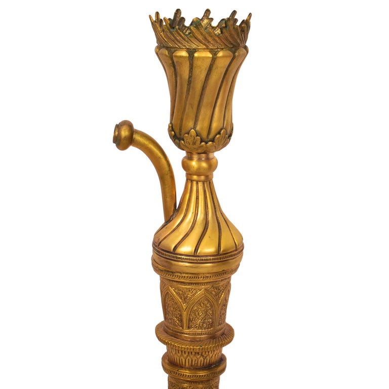 Antique 19th Century Ottoman Islamic Tombak Gilt Copper Nargile Hookah ...