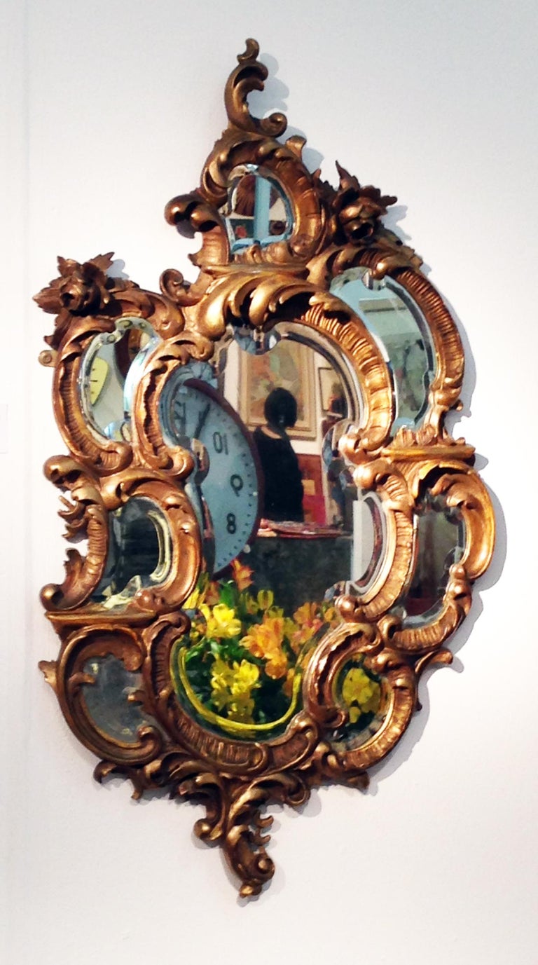 Antique 19th Century Rococo Giltwood Mirror at 1stDibs