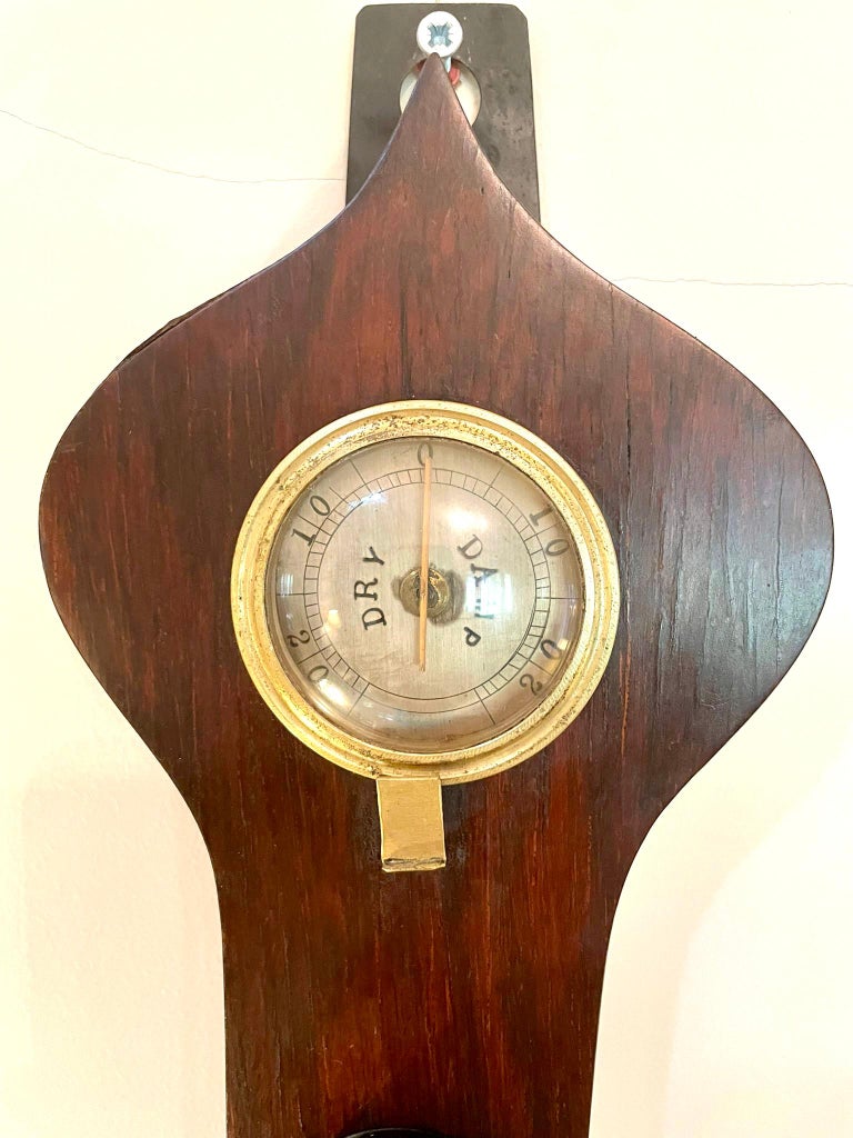Antique 19th Century Rosewood Banjo Barometer For Sale at 1stDibs