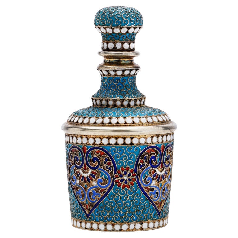 Antique 19th Century Russian .875 '84 Zolotniki' Silver Perfume Bottle ...