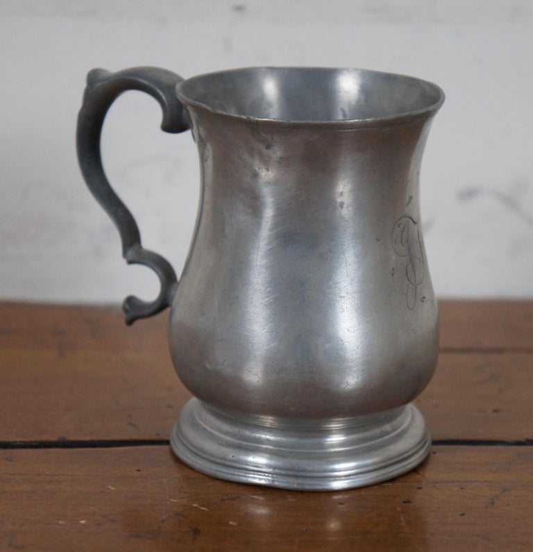 Antique 19th Century Scottish Pewter Tankard Beer Ale Mug Cup Stein For ...