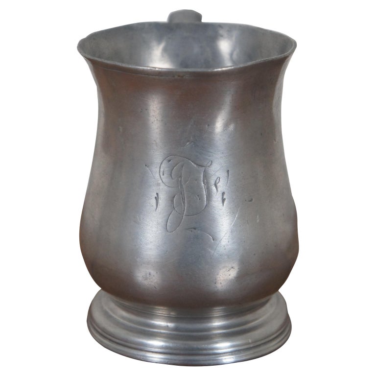 Antique 19th Century Scottish Pewter Tankard Beer Ale Mug Cup Stein For ...