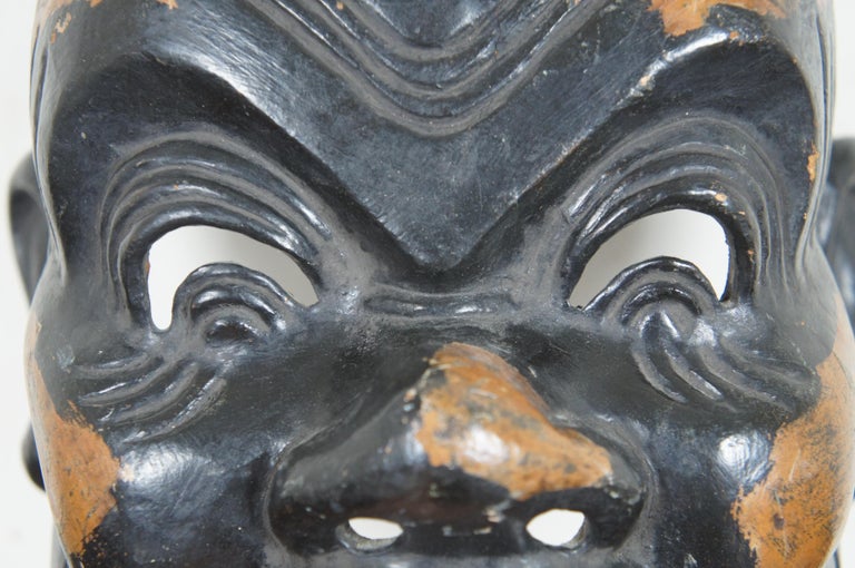 Antique 19th Century Signed Japanese Shinto Laughing Man Noh Theater ...