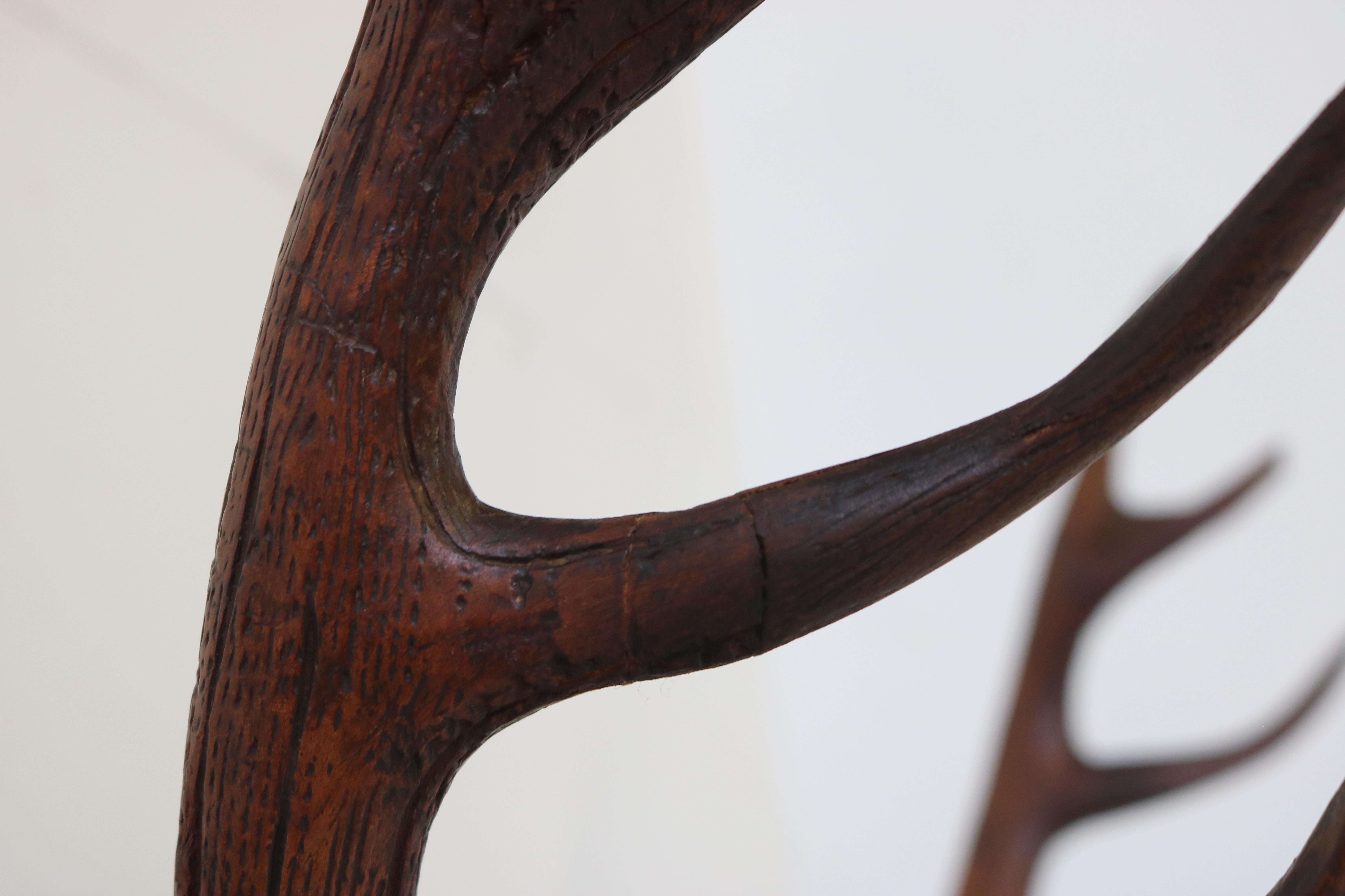 Antique 19th Century Swiss Black Forest Stag Coat Rack / Hat Rack ...