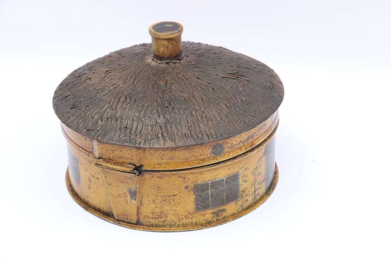 Antique 19th Century Victorian period Hand Painted Steel Circular Spice ...