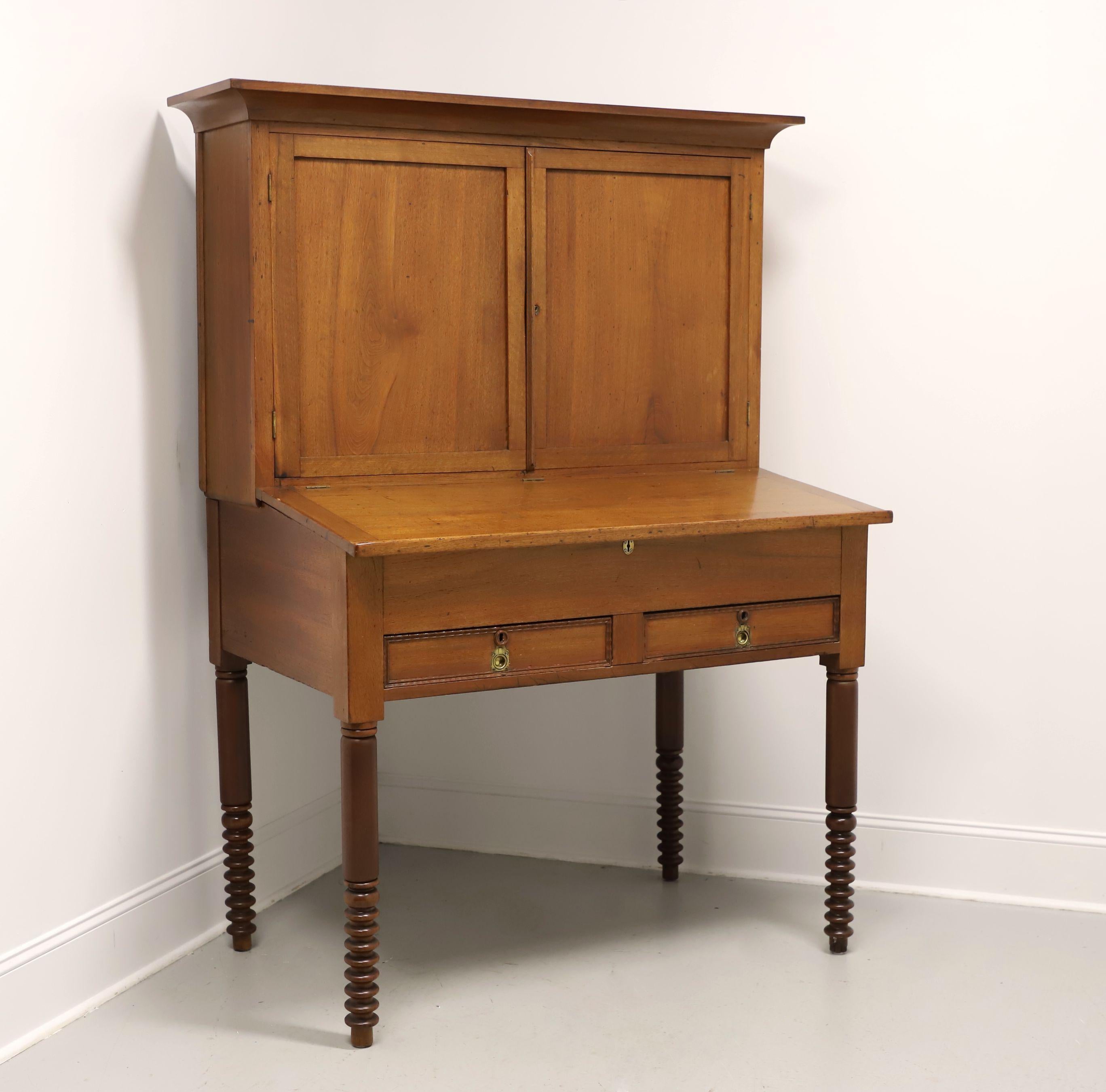 Antique 19th Century Walnut Railroad Paymaster Desk For Sale at 1stDibs