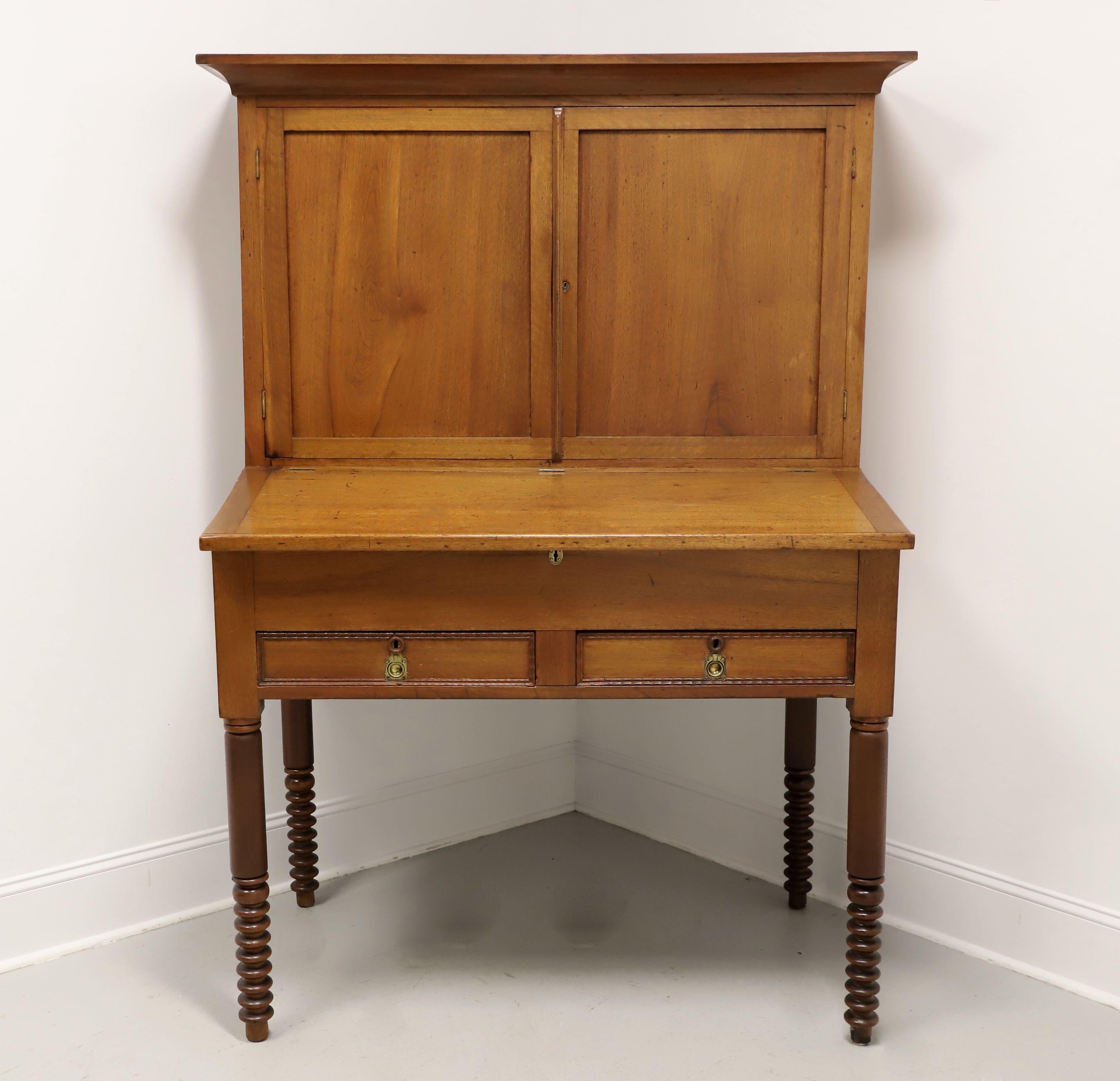 Antique 19th Century Walnut Railroad Paymaster Desk For Sale at 1stDibs
