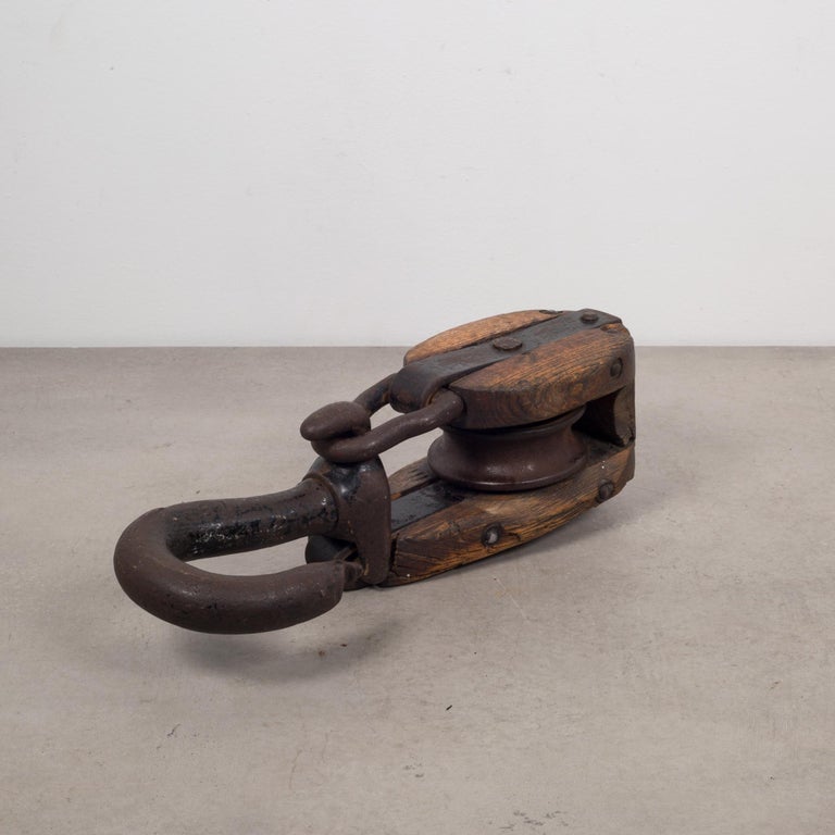 Antique 19th Century Wooden Block and Tackle, circa 1800s For Sale at ...