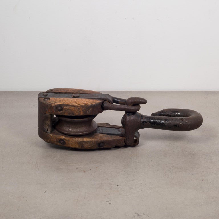 Antique 19th Century Wooden Block and Tackle, circa 1800s For Sale at ...