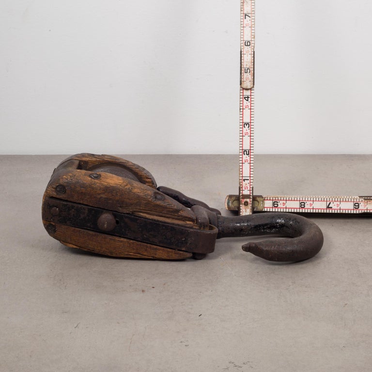 Antique 19th Century Wooden Block and Tackle, circa 1800s For Sale at ...