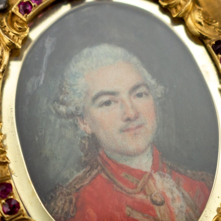 19th Century German Gem Set 14-karat Gold and Miniature Snuff Box ...