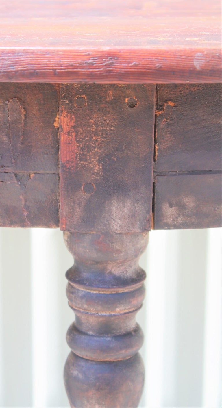 Antique 19th Century Original Painted Demi Loon Side Tables, Pair at ...