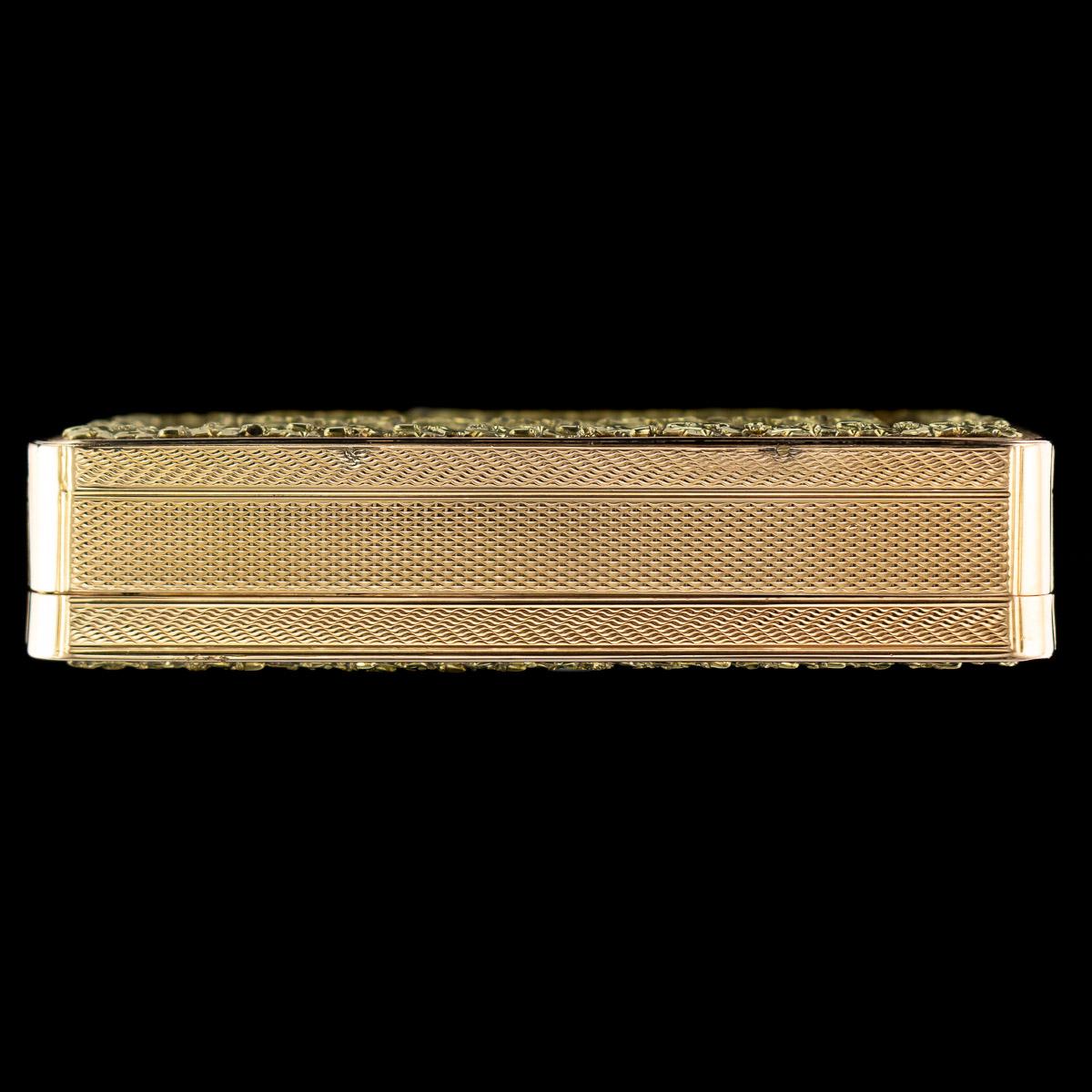 Antique 19th Century Victorian 18-Karat Two-Color Gold Snuff Box ...