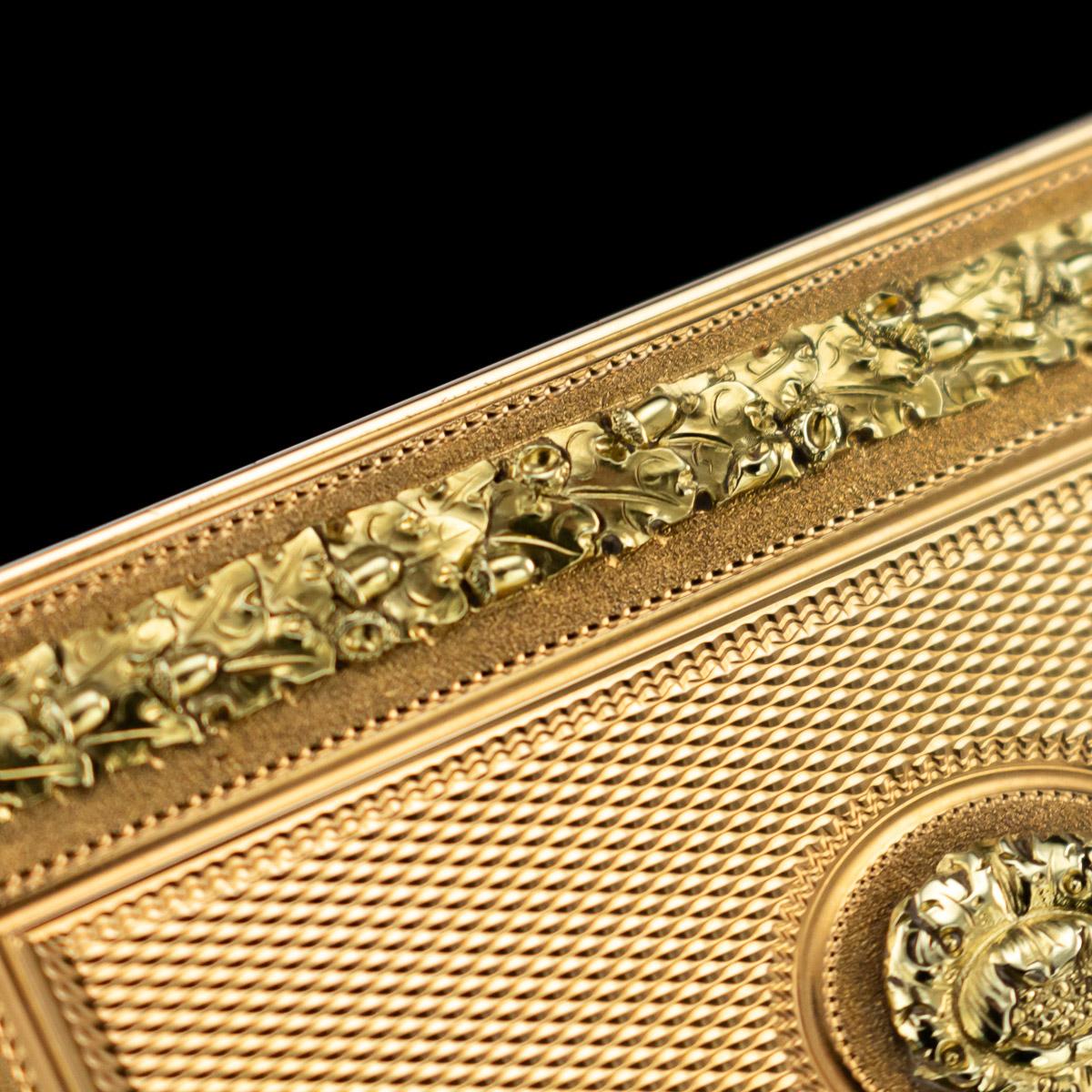 Antique 19th Century Victorian 18-Karat Two-Color Gold Snuff Box ...