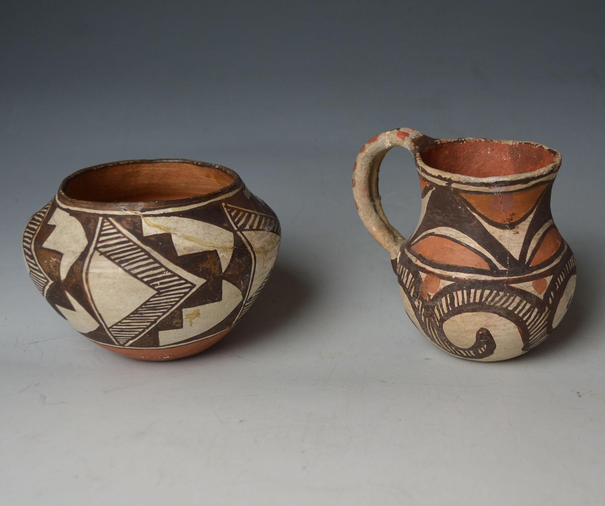 Antique 2 Pueblo Pottery Vessels Acoma Casas Grandes For Sale at 1stDibs