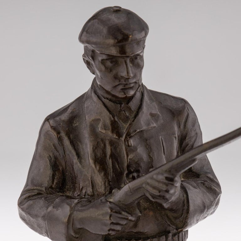 Antique 20th Century Austrian Pair of Bronze Hunters, Hans Müller, C ...