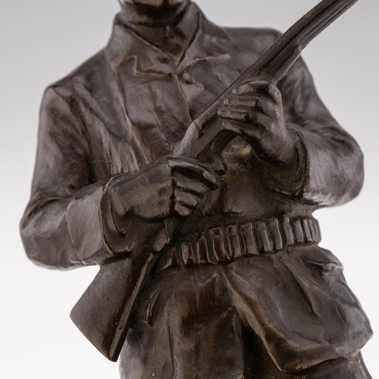 Antique 20th Century Austrian Pair of Bronze Hunters, Hans Müller, C ...