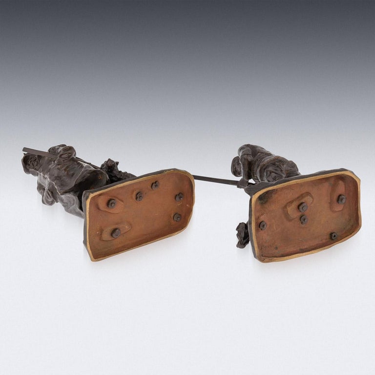 Antique 20th Century Austrian Pair of Bronze Hunters, Hans Müller, C ...