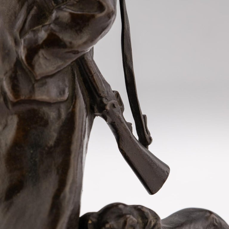 Antique 20th Century Austrian Pair of Bronze Hunters, Hans Müller, C ...