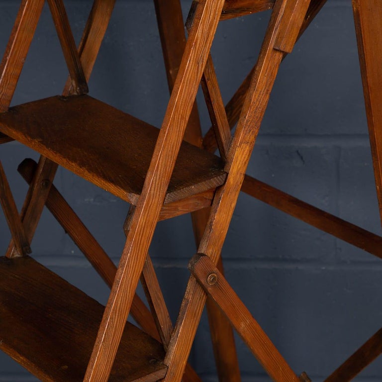Antique 20th Century English Oak Step Ladder, circa 1900 at 1stDibs