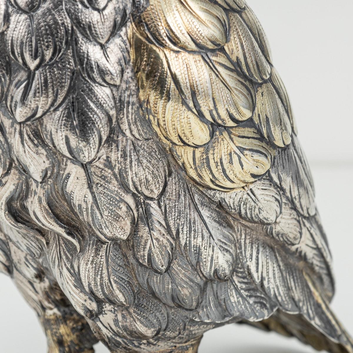 Antique 20th Century German Solid Silver Owl Figure, Hanau c.1920 For ...