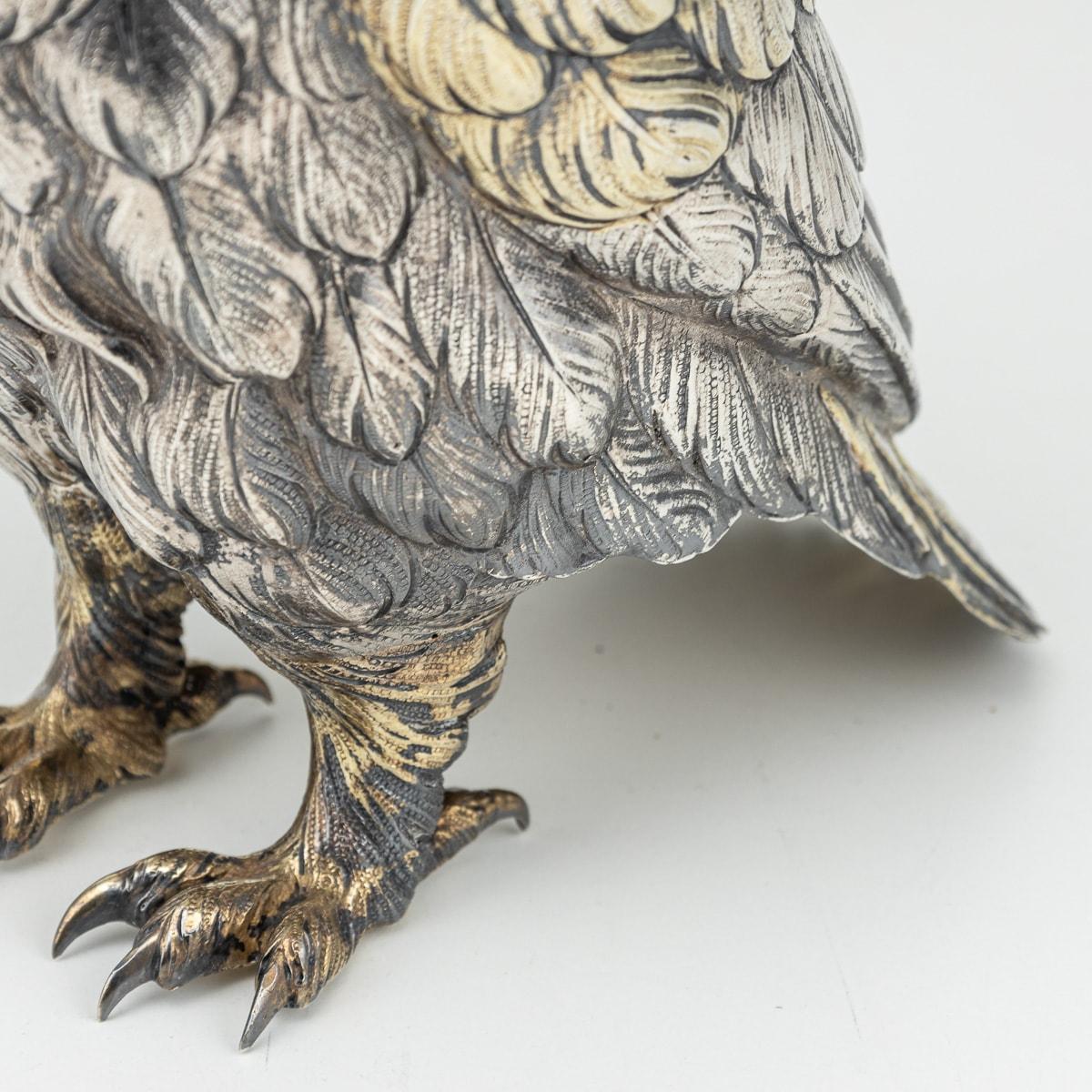 Antique 20th Century German Solid Silver Owl Figure, Hanau c.1920 For ...