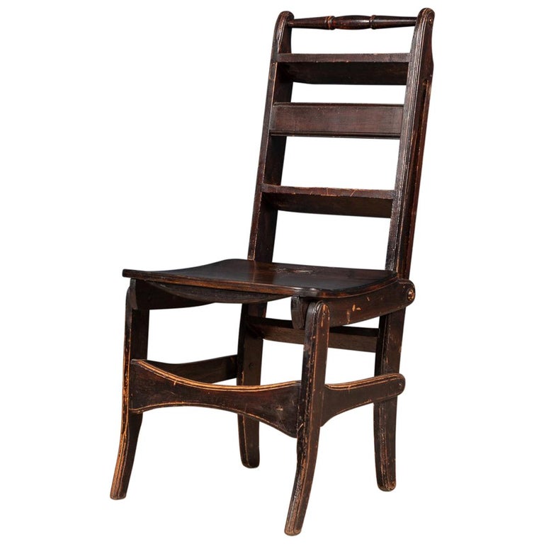 Antique 20th Century Metamorphic Oak Library Chair, England, C.1900 For ...