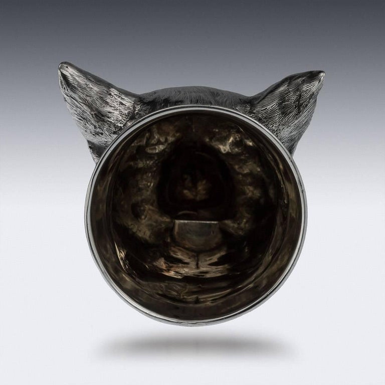 Antique 20th Century Victorian Solid Silver Fox Stirrup Cup, London ...