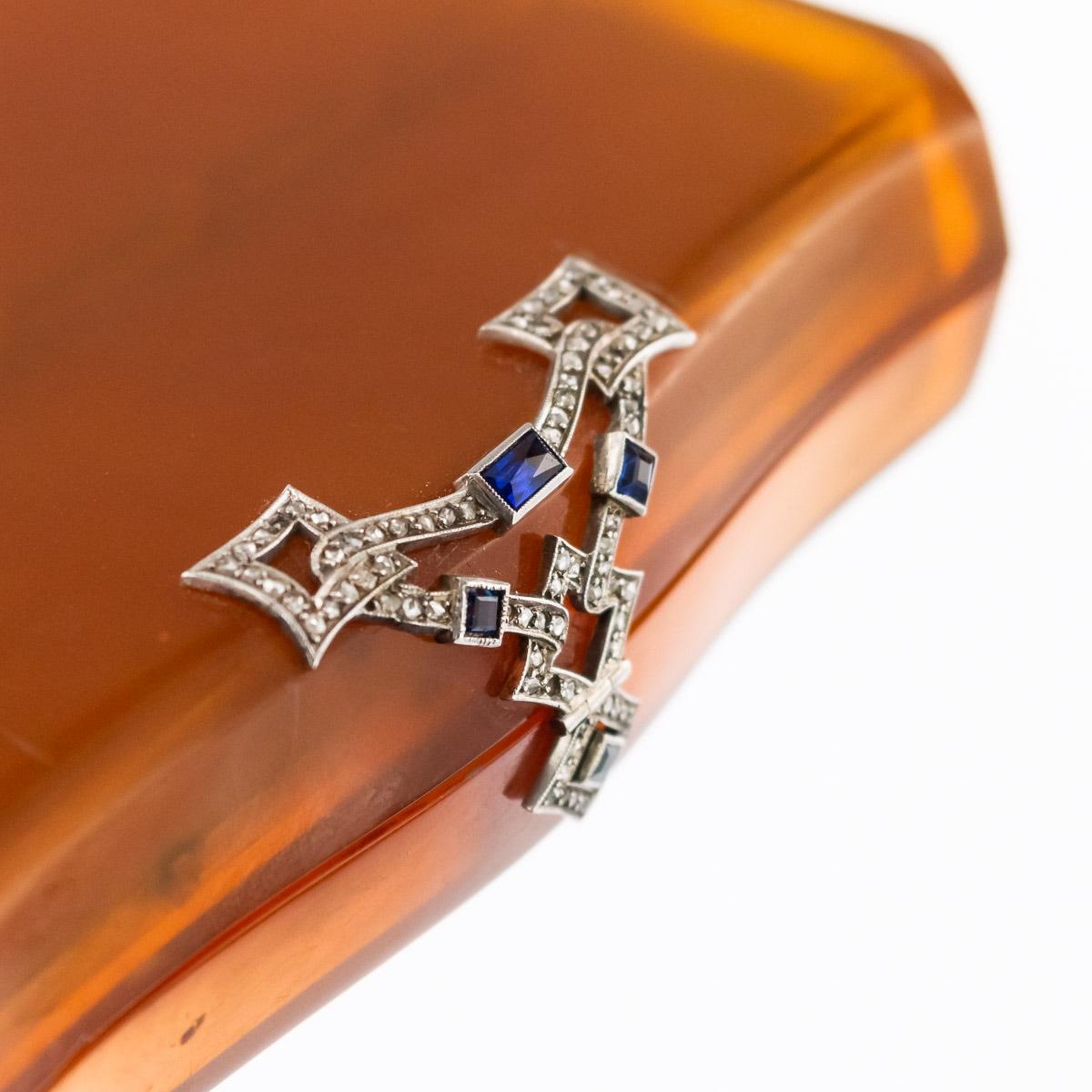 20th Century Art Deco Platinum, Sapphire and Diamond Vanity Case, circa ...
