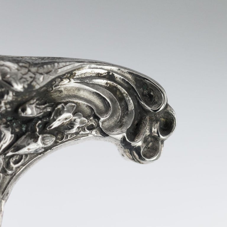 20th Century Russian Pan-Slavic Silver and Cut-Glass Kovsh, Grachev ...