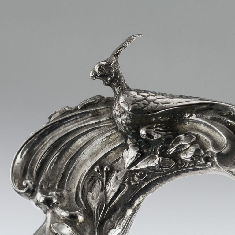 20th Century Russian Pan-Slavic Silver and Cut-Glass Kovsh, Grachev ...