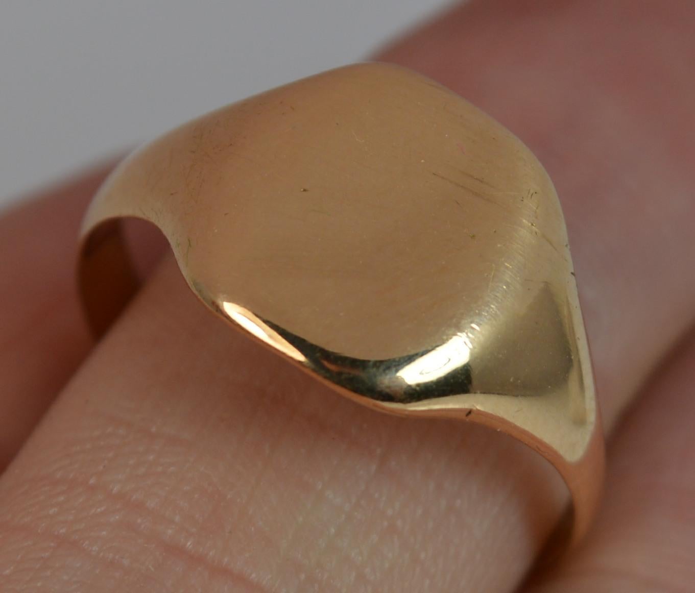 Antique 22 Carat Gold Plain Signet Ring at 1stDibs | 22 carat gold ...
