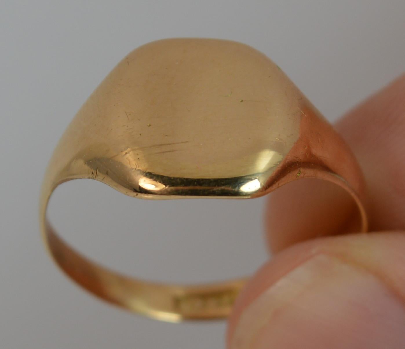 Antique 22 Carat Gold Plain Signet Ring at 1stDibs | 22 carat gold ...