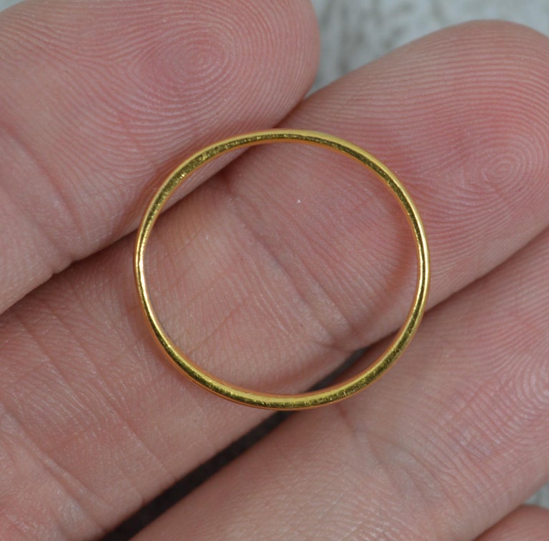 Antique 22ct Gold Fidelity Plain Stack Wedding Band For Sale at 1stDibs