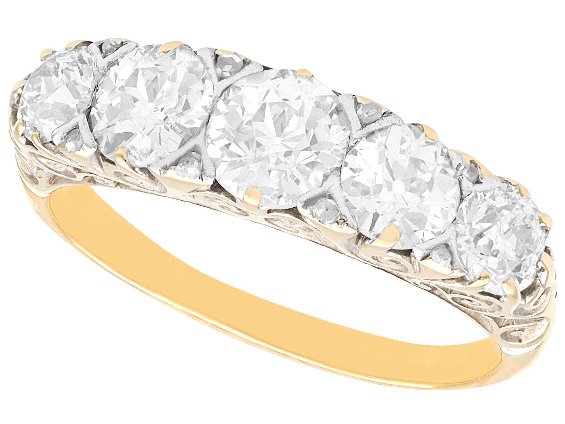 Diamond 7-Stone Gold Memory Ring at 1stDibs | memory ring gold