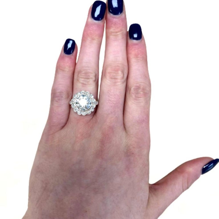 Antique 3.00 Carat Diamond Cluster Ring, I Color For Sale at 1stDibs