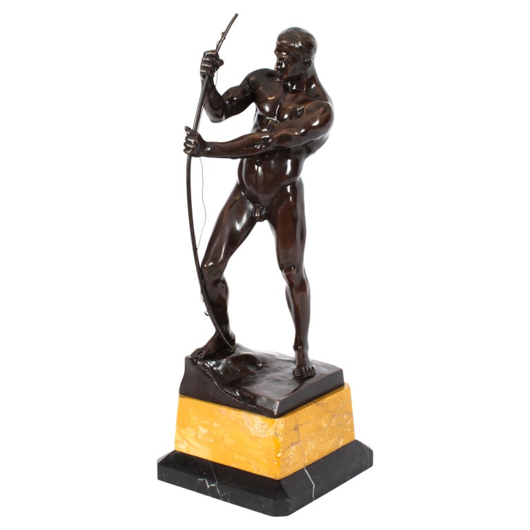 Antique 4art Deco Bronze Archer Otto H Riese Early 20th Century at 1stDibs