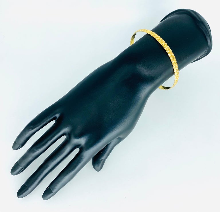Antique 22k Solid Gold Nugget Design Bangle For Sale at 1stDibs
