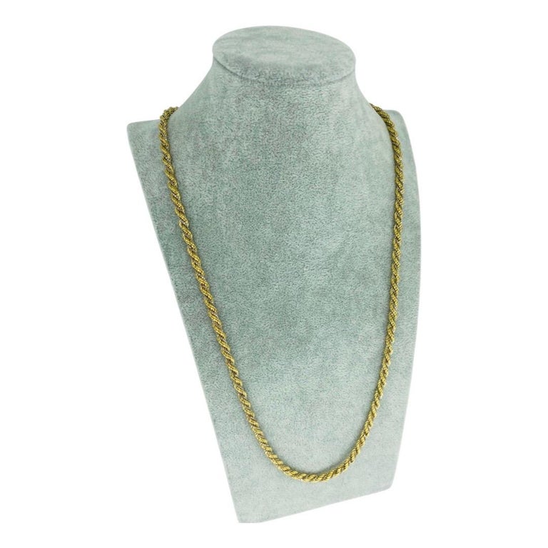 Antique Twisted Two Chain Link 18k Two-Tone Rope and Box Chain Link For ...