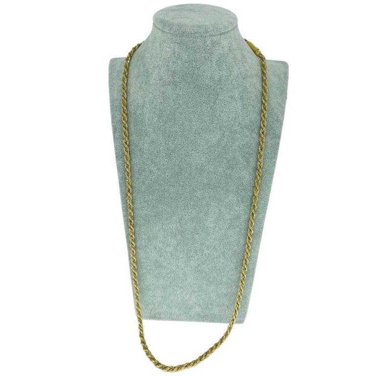 Antique Twisted Two Chain Link 18k Two-Tone Rope and Box Chain Link For ...