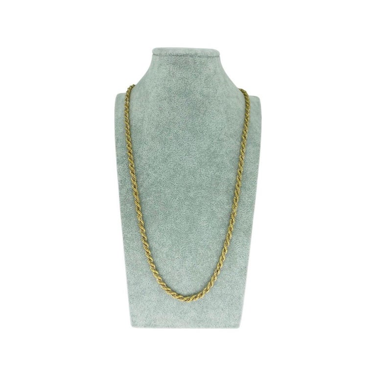 Antique Twisted Two Chain Link 18k Two-Tone Rope and Box Chain Link For ...