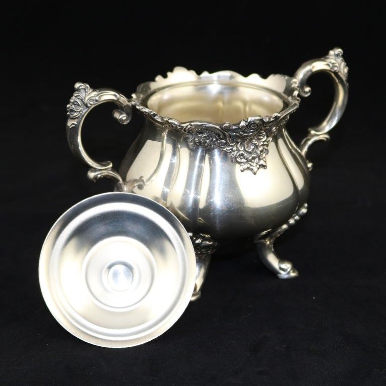 Antique 6-Piece "Baroque" Silver Plate Tea Set by Wallace, circa 1890 ...