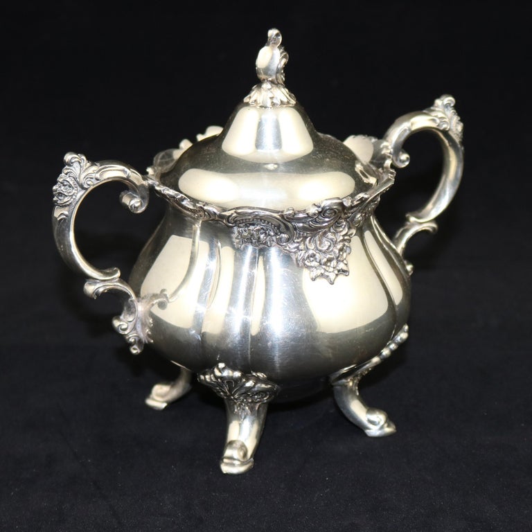 Antique 6-Piece "Baroque" Silver Plate Tea Set by Wallace, circa 1890 ...