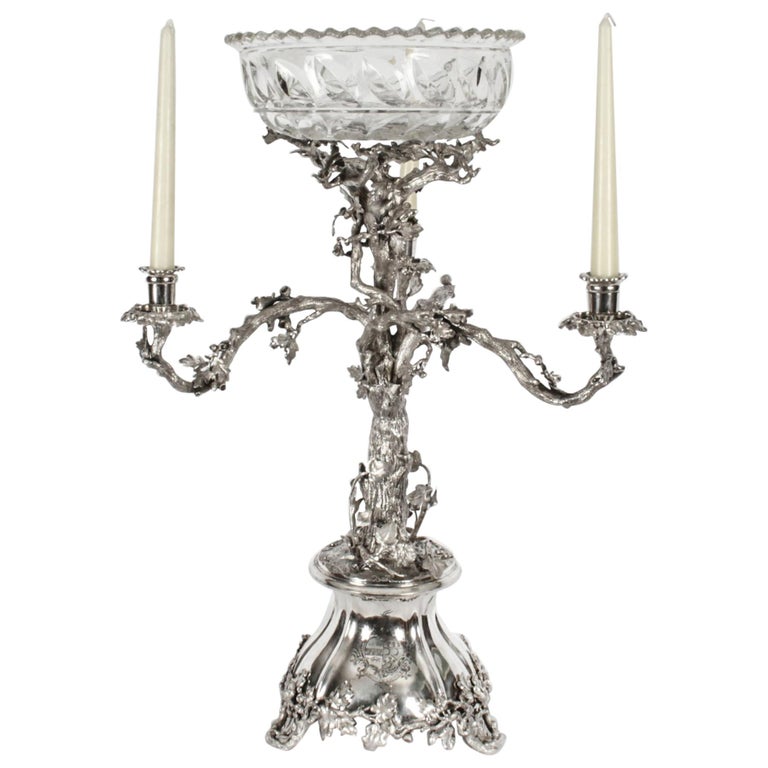 Antique Victorian Silver Plate Centerpiece Elkington, 19th Century at ...