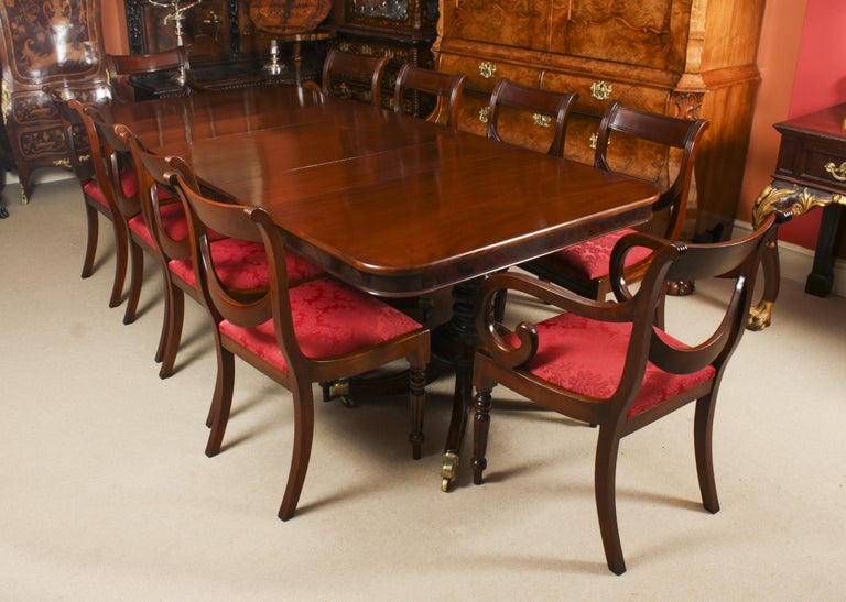 Antique 8ft Regency Metamorphic 3 Pillar Dining Table, 19th Century For ...