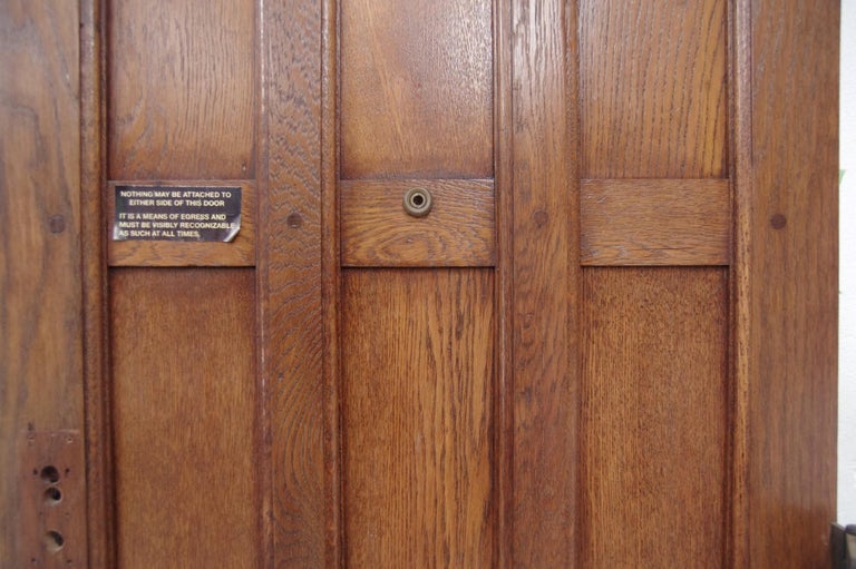 Antique 9 Pane Arts and Crafts Chestnut Privacy Door For Sale at 1stDibs